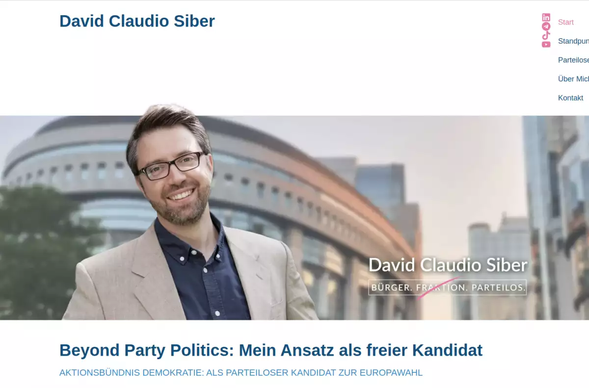 David Claudio Siber tritt im Aktionsbündnis Demokratie an | basis-eu.com